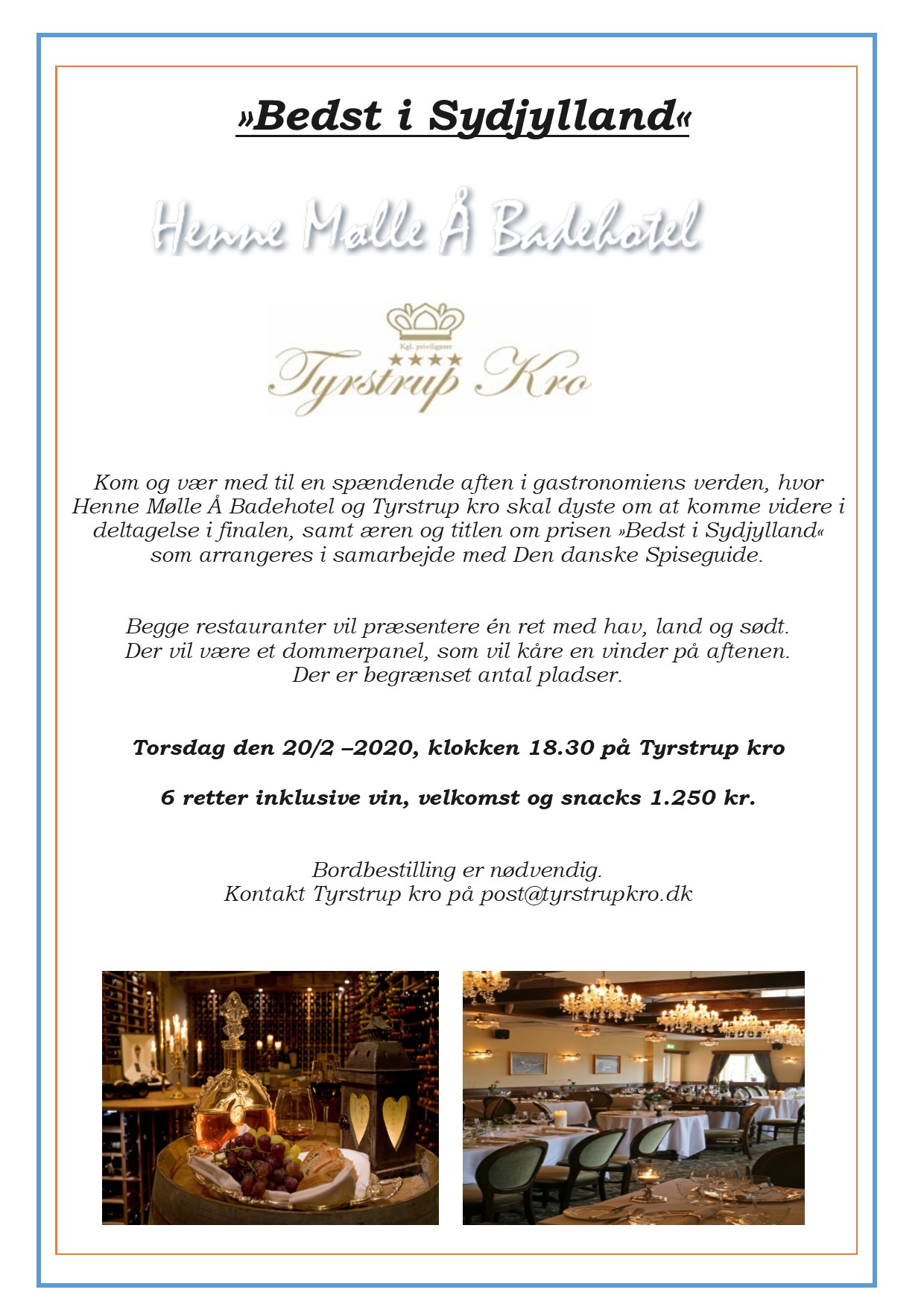 Bedst i Sydjylland – Tyrstrup Kro